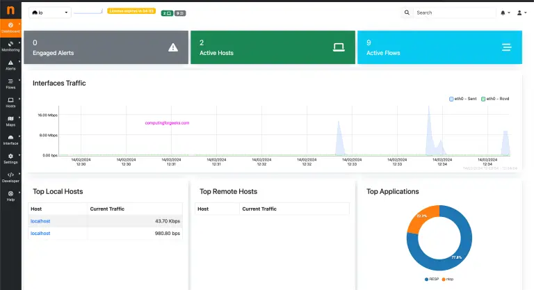 How To Install Ntopng On Ubuntu Or Debian Linux Computingforgeeks