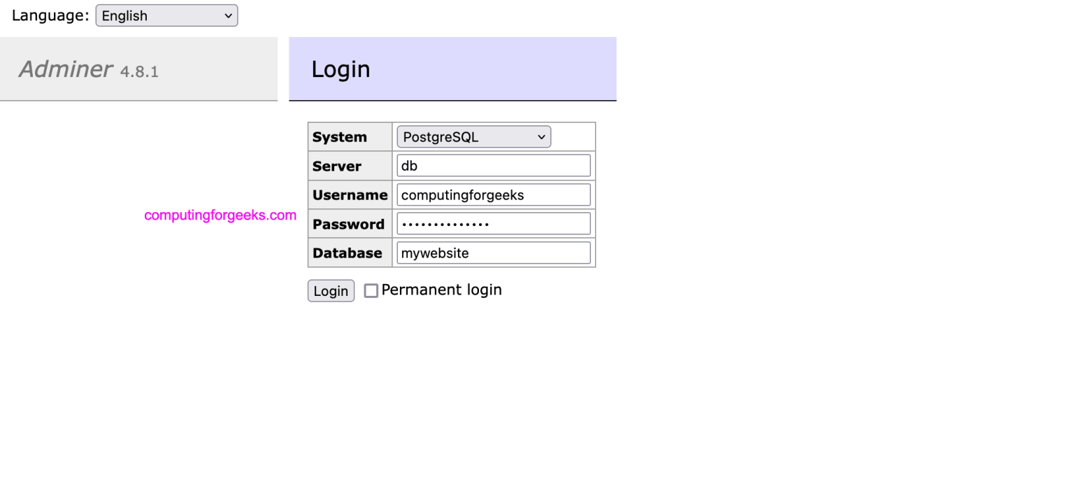 How To Run PostgreSQL Server in Docker Container | ComputingForGeeks