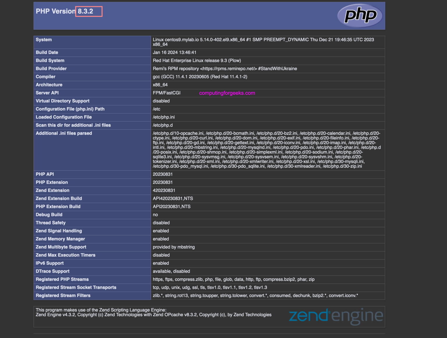 Install Php 8 3 On Rocky Almalinux Centos 9 8 Computingforgeeks