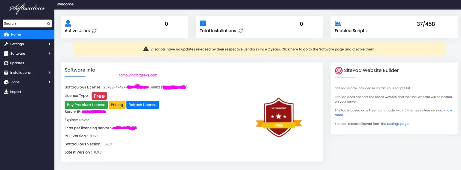 How To Install Softaculous on DirectAdmin Server | ComputingForGeeks