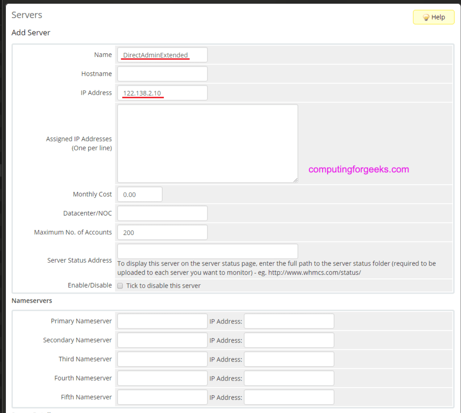 Install and Configure DirectAdmin Extended For WHMCS | ComputingForGeeks