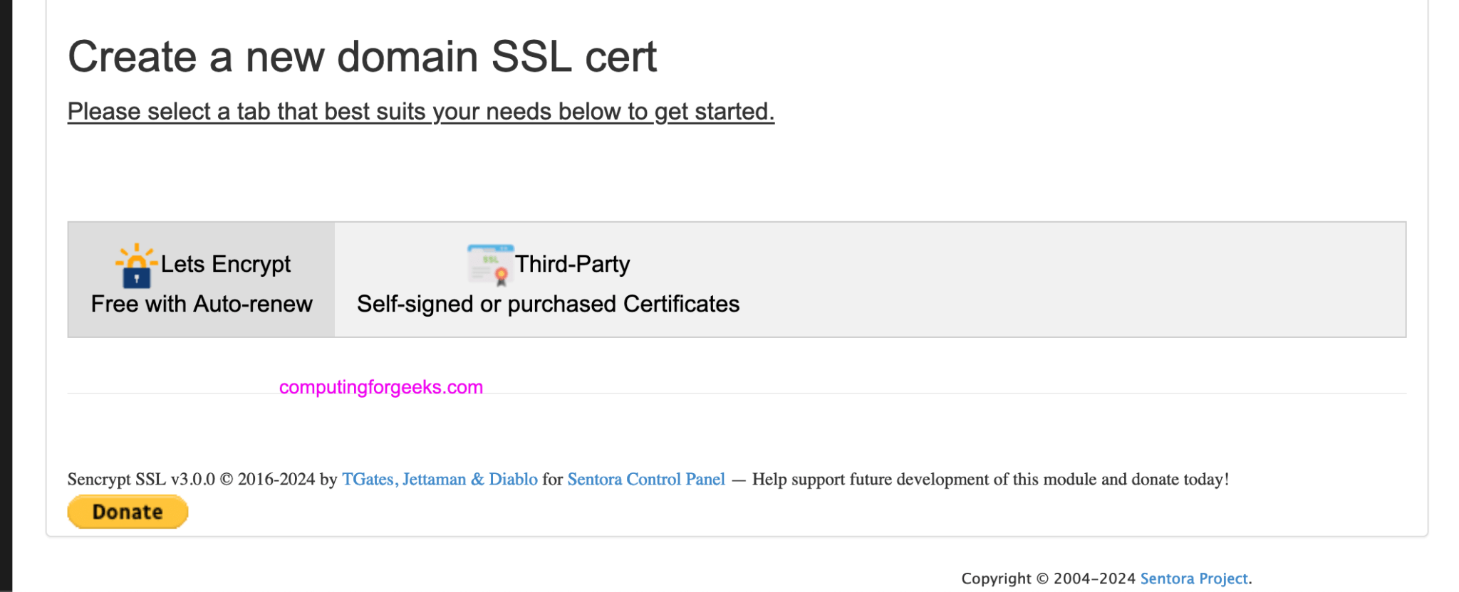 Install Sentora Web Hosting on Ubuntu 22.04|20.04|18.04 | ComputingForGeeks