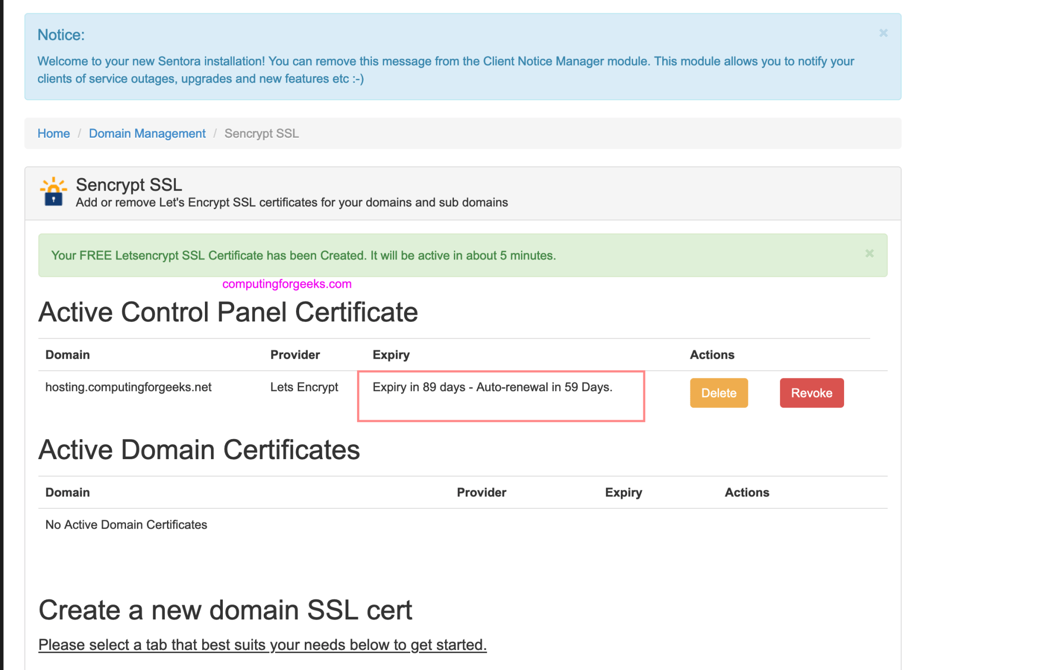Install Sentora Web Hosting on Ubuntu 22.04|20.04|18.04 | ComputingForGeeks