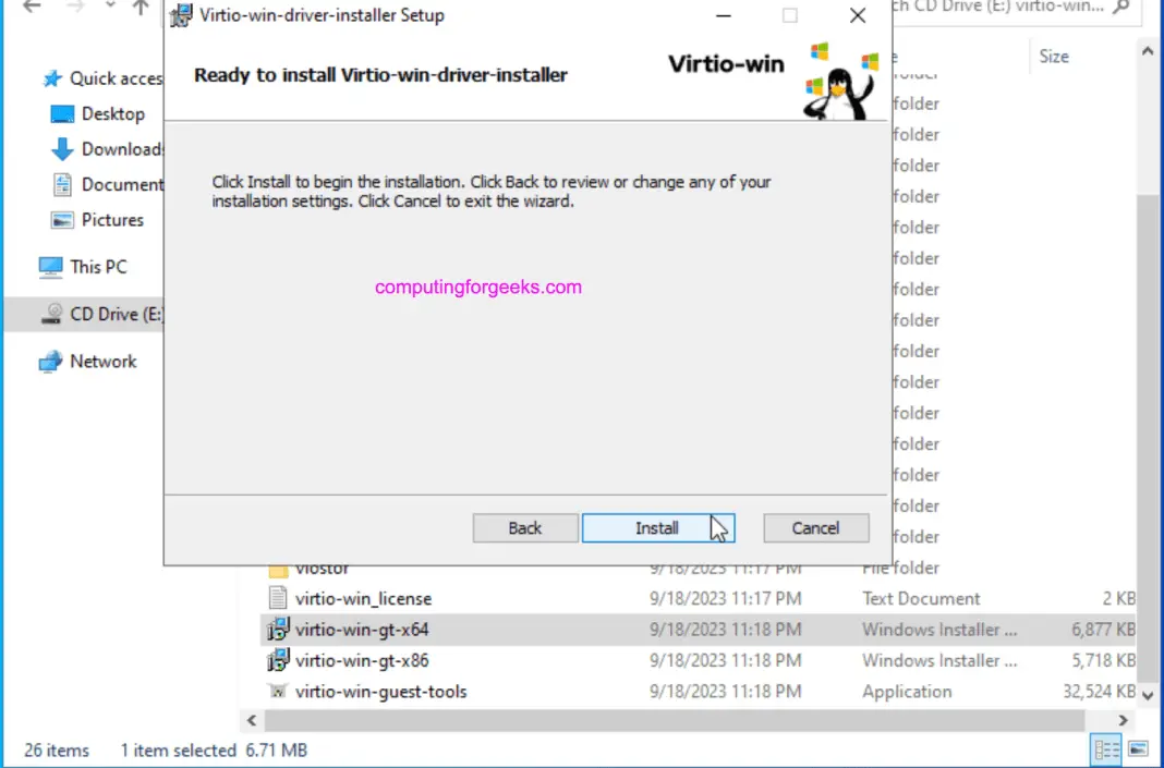 Installing VirtIO Drivers on Windows Server Server / Windows 11 | ComputingForGeeks