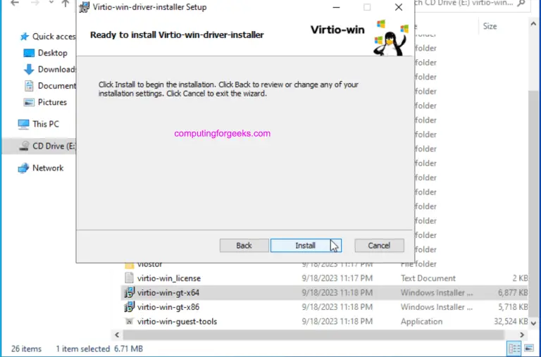 Installing VirtIO Drivers on Windows Server Server / Windows 11 | ComputingForGeeks