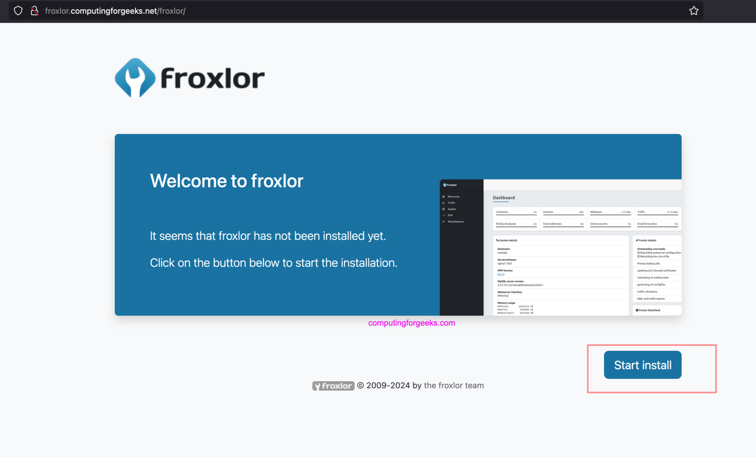 Install froxlor Server Management Panel on Ubuntu 22.04 | ComputingForGeeks