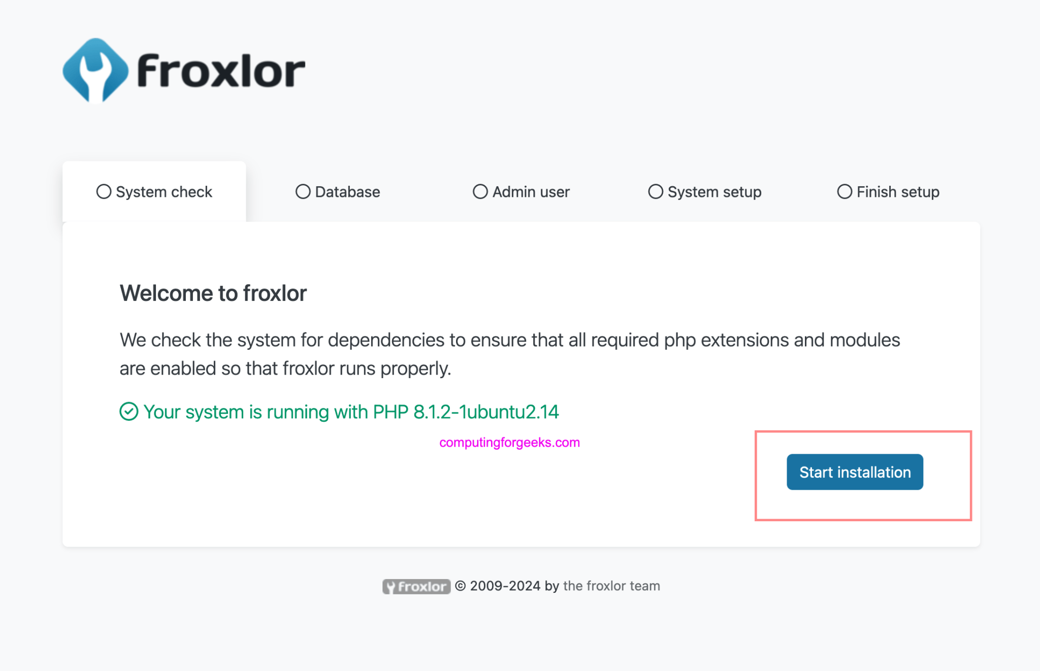 Install froxlor Server Management Panel on Ubuntu 22.04 | ComputingForGeeks