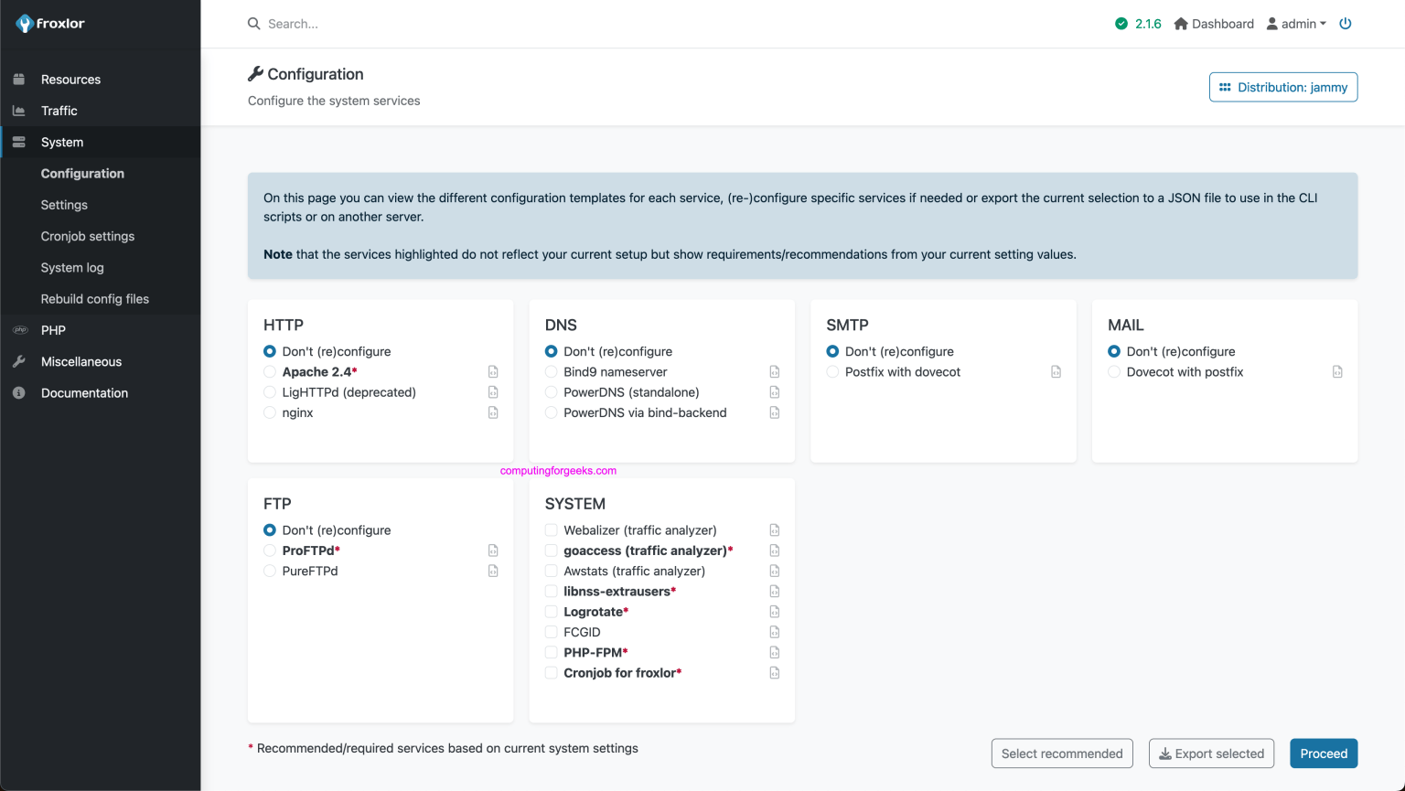 Install froxlor Server Management Panel on Ubuntu 22.04 | ComputingForGeeks