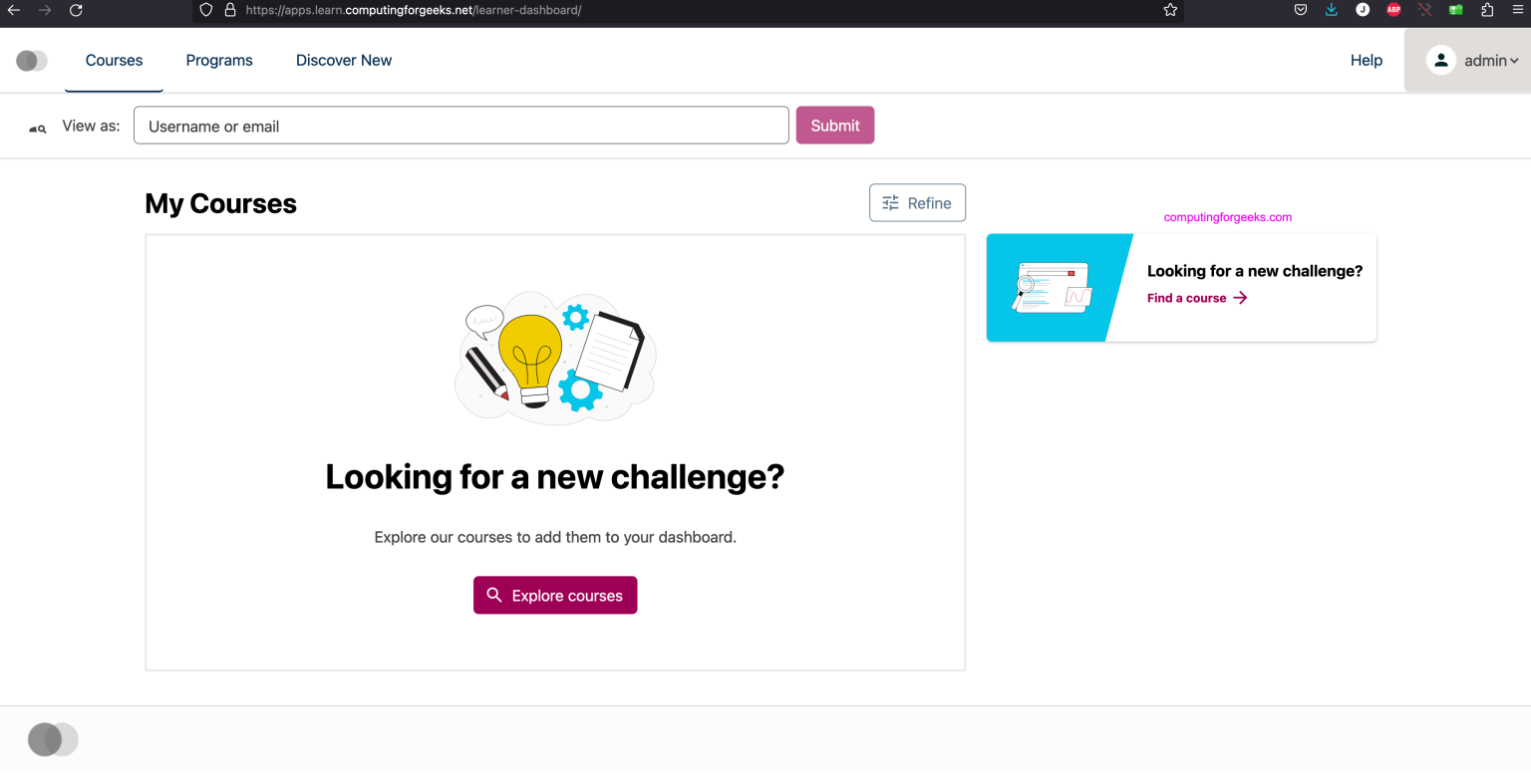 Install and Run Open edX Tutor LMS in Docker Containers | ComputingForGeeks
