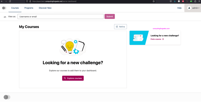 Install and Run Open edX Tutor LMS in Docker Containers | ComputingForGeeks