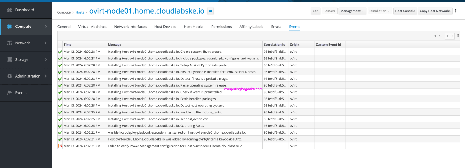 Install oVirt Compute Node on CentOS Stream 9 / Rocky 9