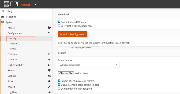 How To Update OPNsense From Web UI or Terminal Console | ComputingForGeeks