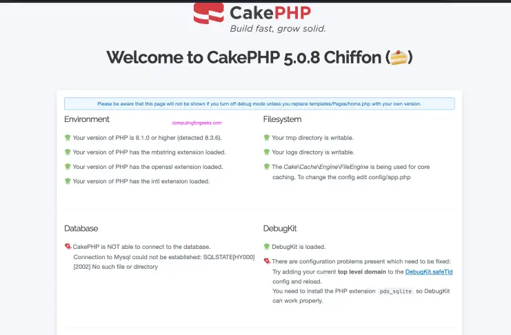 How To Install Cakephp Framework On Ubuntu 2404 Computingforgeeks 6087