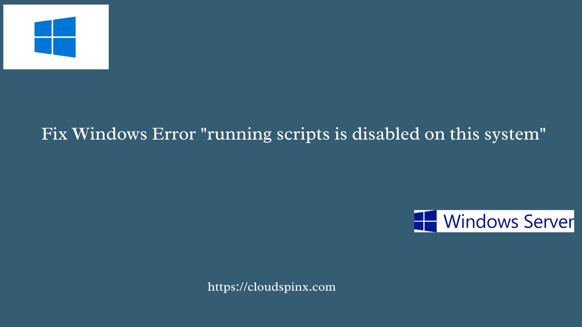 Fix "running scripts is disabled on this system"