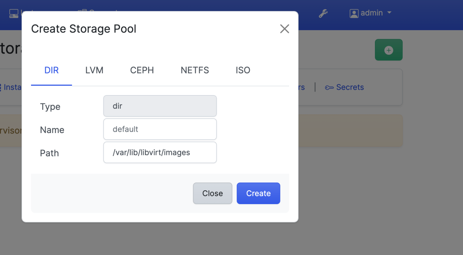 Configure KVM Storage Pools using WebvirtCloud | ComputingForGeeks