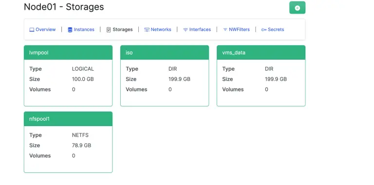 Configure KVM Storage Pools using WebvirtCloud | ComputingForGeeks