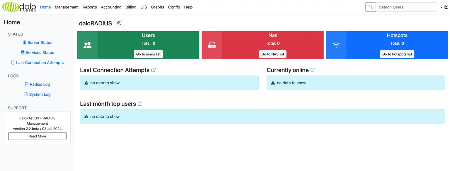 Install FreeRADIUS and Daloradius on Debian 12/11/10 | ComputingForGeeks