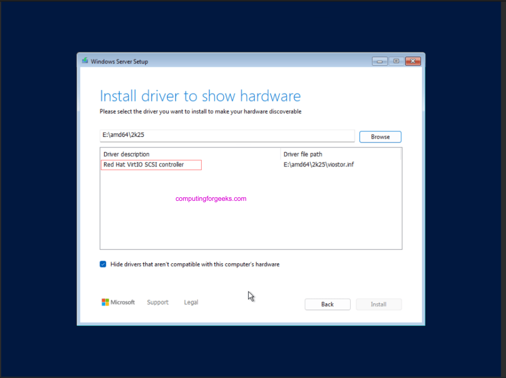 How To Install Windows Server 2025 on KVM Hypervisor | ComputingForGeeks