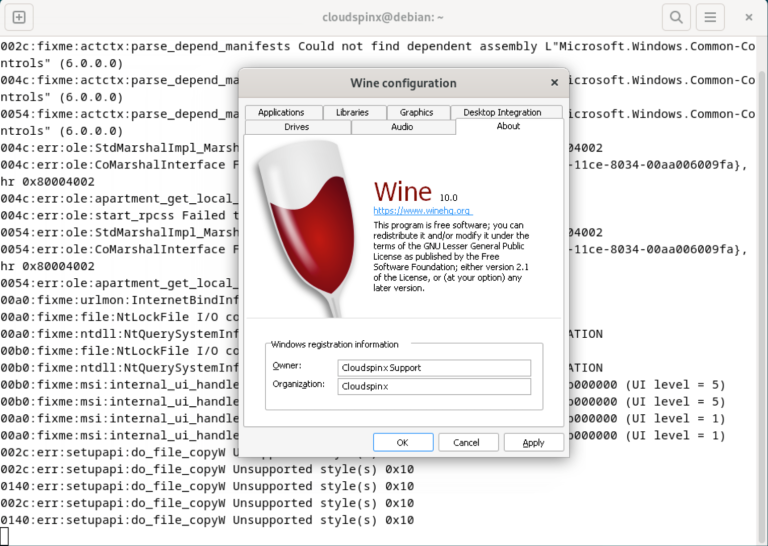 Install and Use Wine 10.x on Debian 12 (Bookworm) [Guide]