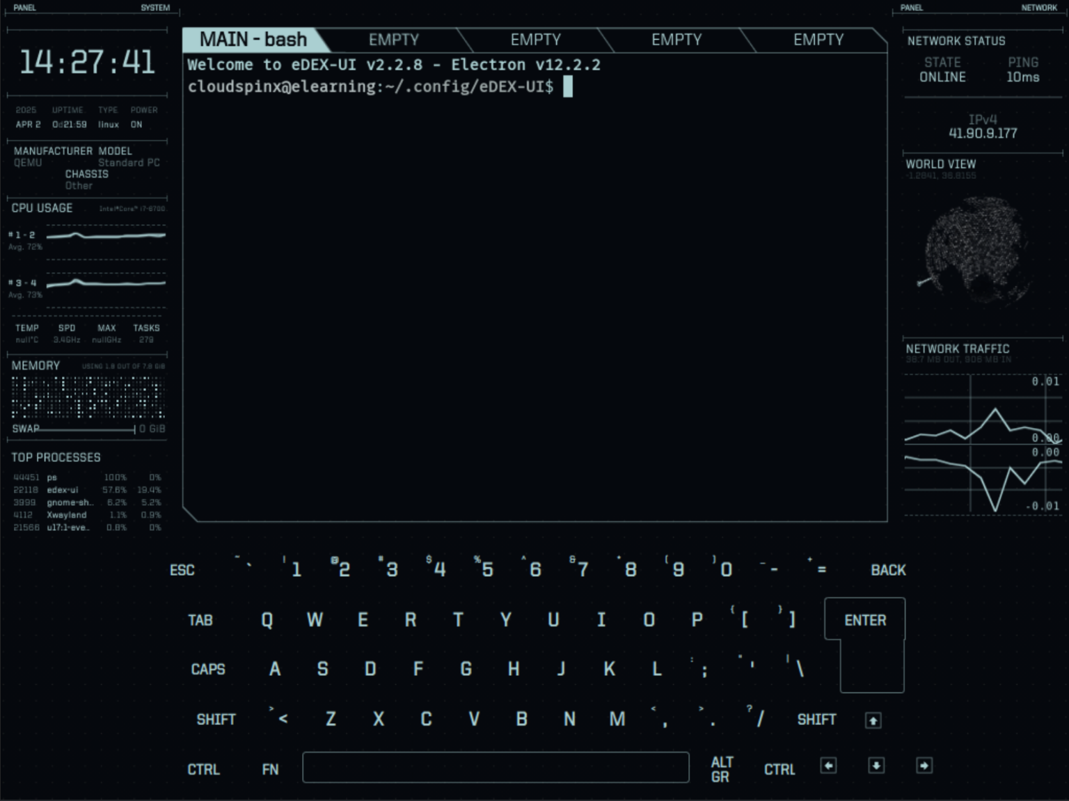 How To Install eDEX-UI terminal emulator on Linux Mint [Guide]