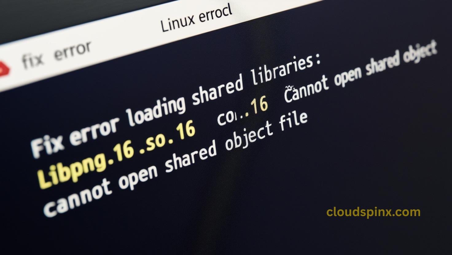 Fix error loading shared libraries: libpng16.so.16: [Solved]