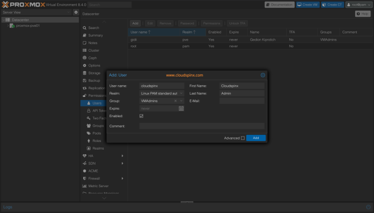 Create Users, Groups and Assign Permissions in [Guide]