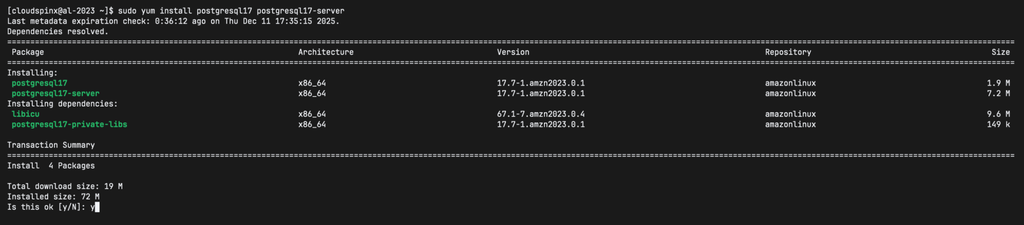 How To Install PostgreSQL 17 on Amazon Linux 2023 [Guide]