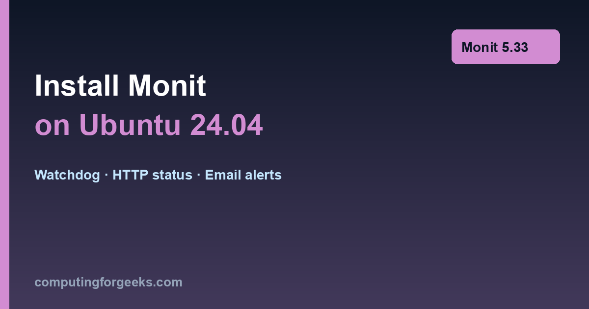 Install and Configure Monit on Ubuntu 24.04 | ComputingForGeeks