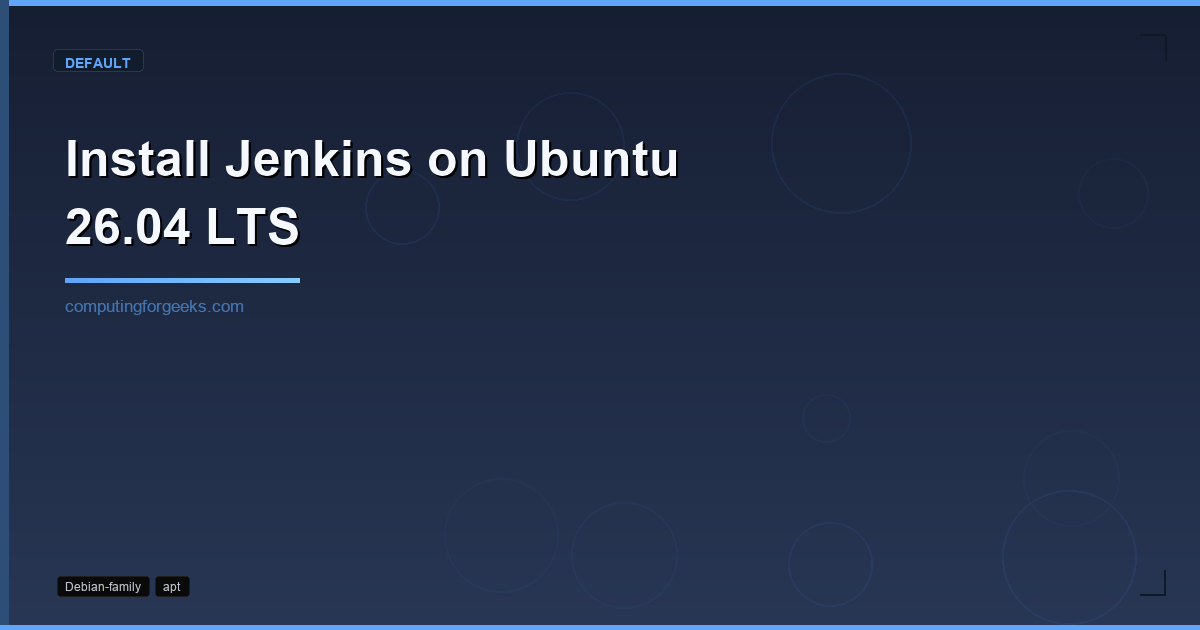 Install Jenkins on Ubuntu 26.04 LTS