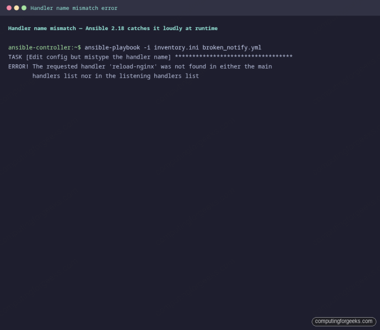 Ansible Handlers: notify, listen, force_handlers | ComputingForGeeks