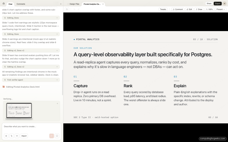 Claude Design Tutorial: Decks & Wireframes | ComputingForGeeks