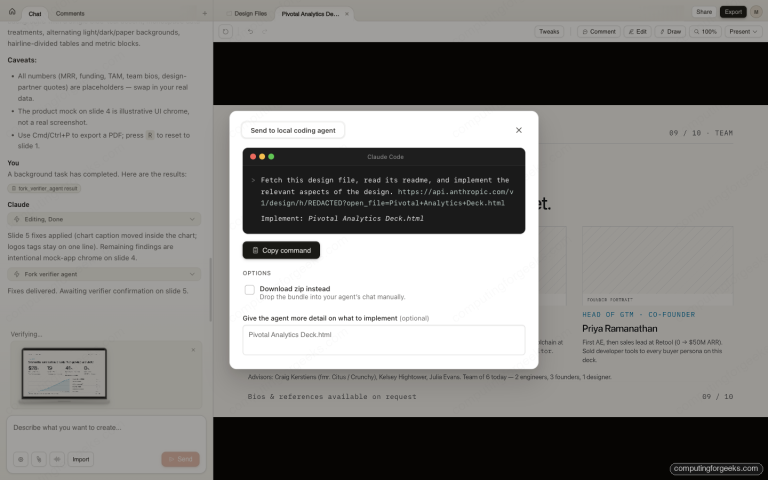 Claude Design Tutorial: Decks & Wireframes | ComputingForGeeks