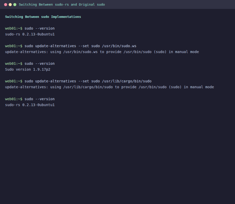 sudo-rs: Install the Memory-Safe sudo Replacement on Linux