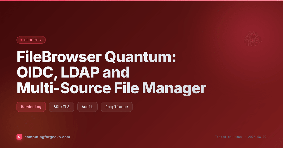 FileBrowser Quantum: OIDC, LDAP & SSO File Manager | ComputingForGeeks