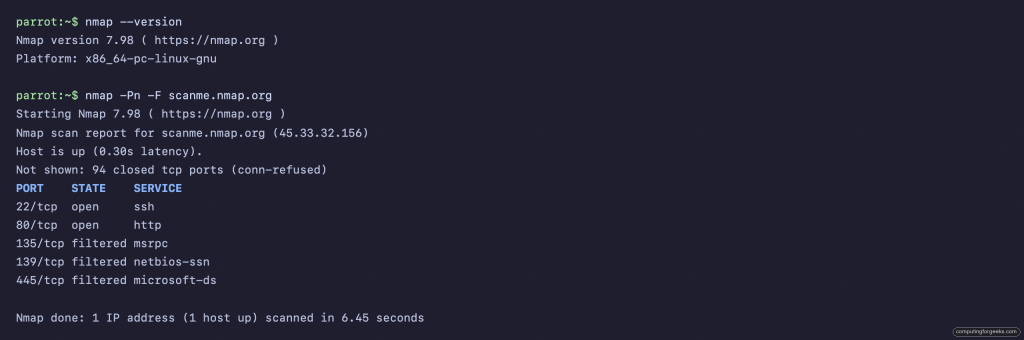 Penetration Testing on ParrotOS: Get Started | ComputingForGeeks