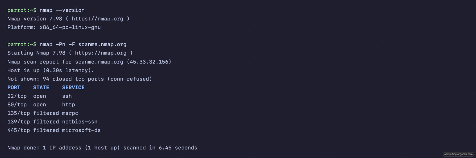 Penetration Testing on ParrotOS: Get Started | ComputingForGeeks